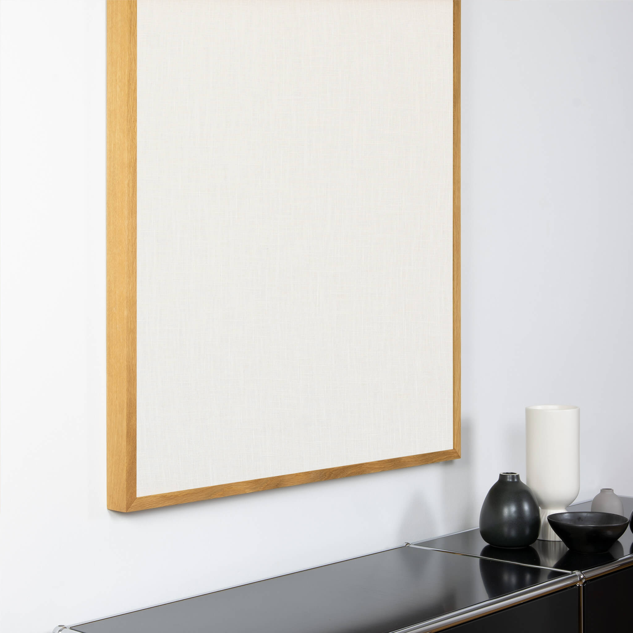 Einfarbiges Akustikbild Weiß "clean conscience" – Akustikwerke GmbH